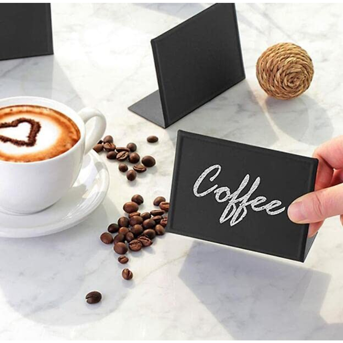 Mini Chalkboard Signs, 20 Pack Acrylic L-Shaped Desktop Message Board Sign Chalkboard 3x4 inch for Food Display Party Buffet Wedding Coffee Shop Bakery Restaurant