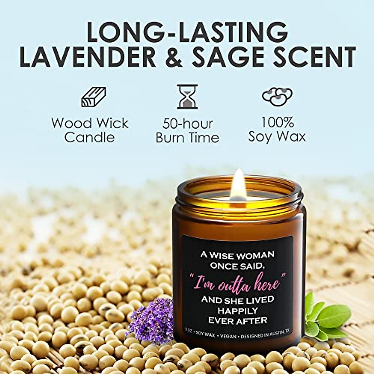 Funny Retirement/Divorce Candle, Cool Retirement Gifts For Women, Divorce Gifts For Women, Best Retirement Gifts For Women, Farewell Gifts For Colleagues Coworker Teacher, Happy Retirement Gifts Ideas