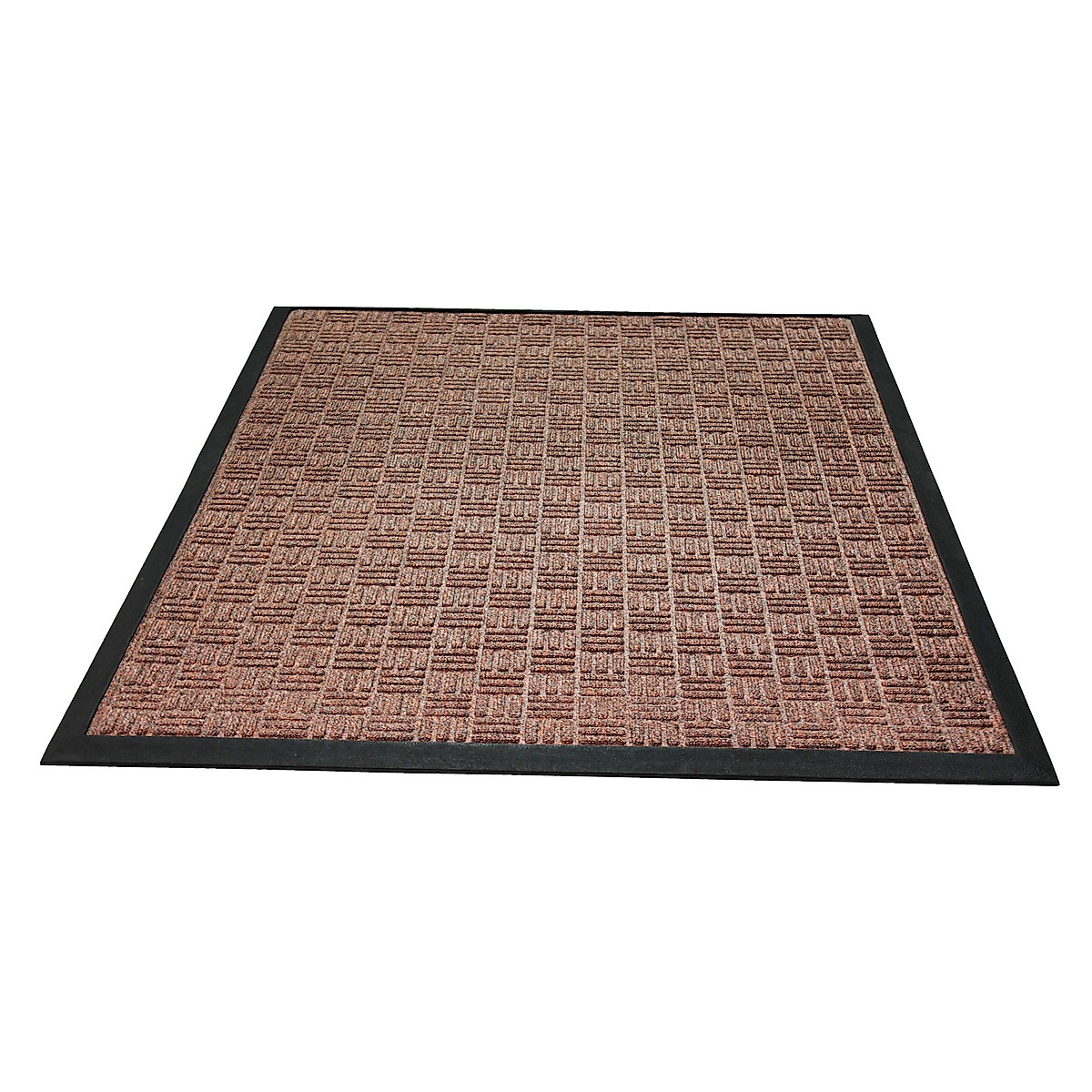 ULTRALUX Premium Indoor Outdoor Door Mat 35” x 59” Absorbent, Strong, Non-Slip Entry Rug Heavy Duty Rubber Backed Doormat, Brown Dirt Barrier Entrance Mat
