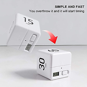 Feilifan Cube Timer, Kitchen Timer Kids Timer for ADHD Productivity Workout Flip Timer Classroom for StudyTime Countdown Management Timercube…