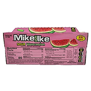 Mike and Ike Sour Watermelon Chewy Candies - Case of 24 0.78-oz. Box