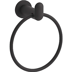 KOHLER K-97898-BL Kumin-Towel Ring, Matte Black