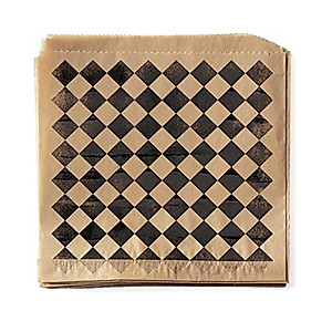 G.E.T. P-BKC-77-BR Brown 7" x 7" Food-Safe Double-Open Bag / Wire Cone Basket Liner Paper Food-Safe Tissue Liners Collectio (2000 pieces/cs)