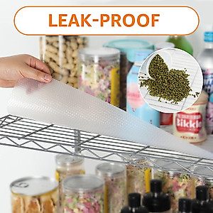 PABUSIOR Thicken Wire Shelf Liner - Transparent Pantry Shelf Liners, Heavy Duty Shelves Liners 11.5 Inch x 157 Inch, Easy to Cut Kitchens Drawer Liner