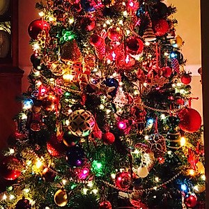 FUNPENY 164FT 500 LED Christmas Indoor Outdoor Decorative String Lights, 8 Modes Waterproof Green Wire LED Fairy Light for Xmas Party Wedding Garden Home Decoration (Multi-Colored)