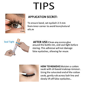 Clear Eyelash Glue Super Strong Hold Clear Eyelash Adhesive Waterproof Lash Glue Latex-Free Suitable for Sensitive Eyes Lashes Glue 5ml 0.18 OZ (1 Pack Clear)