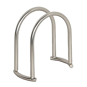Metal Napkin Holder For Table, By Home Basics (Satin Nickel Finish) | Napkin Holders For Kitchen | Contemporary and Modern Napkin Holders