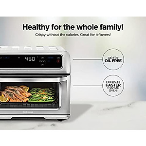 CHEFMAN Air Fryer Toaster Oven XL 20L, Healthy Cooking & User Friendly, Countertop Convection Bake & Broil, 9 Cooking Functions, Auto Shut-Off 60 Min Timer, Nonstick Stainless Steel, Shade Selector