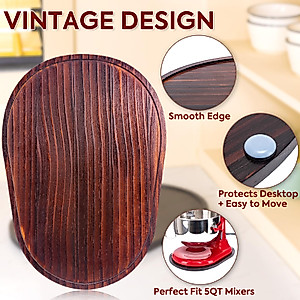 Mixer Slider Mat For Kitchen Aid Bowl Lift 5-8 Qt Stand Mixer Wood Sliding Tray for Stand Mixer, Kitchen Appliance Slider Easy to Move, Kitchenaid Mixer Accessories Kitchen Worktops Protection