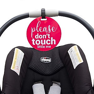 No Touching Car Seat Sign Please Don't Touch Little Me (Baby Safety No Touching Newborn, Baby Car Seat Tag, Baby Preemie No Touching Car Seat Sign) (Green)