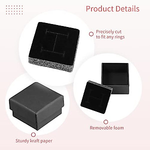 Outgeek 24pcs Jewelry Gift Boxes, Small Gift Boxes with Foam Insert Earring Protector Case Jewelry Kraft Packing Boxes for Ring Collectibles Necklace Bracelet Wedding (24PCS Gift Boxes)