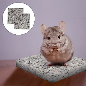 STOBOK 2Pcs Pet Cooling Mat, Granite Material, 9x9cm, Rabbit, Hamster, Chinchilla