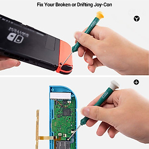 Triwing Screwdriver for Switch, Professional Repair Tool Kit for Joy-con Joystick Replacement with Tweezers, Opening Pry Bar & Suction Cup