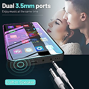 PECSU MP3 Player with Bluetooth and WiFi, 5" IPS Full Touch Screen Android Streaming MP4 MP3 Player with Spotify and Speaker Supports Custom APK Installation, Expandable up to 1TB