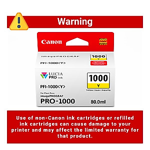 Canon 0549C002 CanonInk Lucia PRO PFI-1000 Yellow Individual Ink Tank