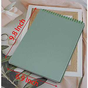 Yansanido Top Bound Spiral Notebook, 4 Pcs 4 Color 9.8 Inch x 6.9 Inch B5 Size Thick Plastic Hardcover 7mm College Ruled Paper 80 Sheets (160 Pages) Journal for School and Office Supplies (4 Pcs B5)