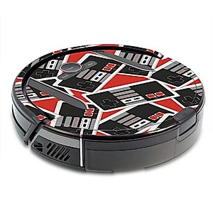 MightySkins Skin Compatible with Shark Ion Robot R85 Vacuum Minimum Coverage - Retro Controllers 3 | Protective, Durable, and Unique Vinyl Decal wrap Cover | Easy to Apply, Remove | Made in The USA