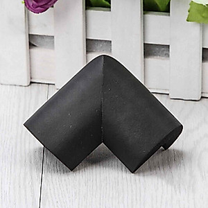 Kasuyi 12Pcs Baby Proofing Edge Corner Protector,Soft High Resilient Table Bumper Guard,Use for Chair,Table,Cabinet,Fireplace,Black