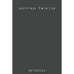National Twin Day Notebook: Special Event Gift, 100 Pages with Timeline, 6"x9", Matte Finish