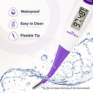 Easy@Home Basal Body Thermometer: BBT for Fertility Prediction with Memory Recall- Accurate Digital Basal Thermometer for Temperature Monitoring with Premom App - EBT-018