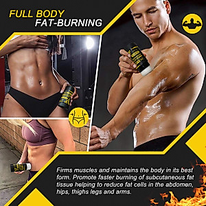 ELAIMEI Fat Burning Sweat Cream, Weight Loss Workout Enhancer Hot Gel for Belly, Slimming / Anti Cellulite Cream for Tummy for Body for Women and Men, Deep Tissue Massage & Muscle