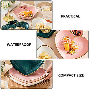 Sashimi Plates Heart Shaped Ceramic Dinner Plate Tableware Plate Dessert Salad Plate Breakfast Serving Tray Porcelain Serving Platters Sushi Serving Boat