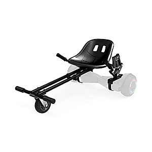 Jetson JetKart 2.0 Universal Hoverboard Attachment, 6" Tire, Bucket Seat, Adjustable Footrest Accommodates Most Heights, Ages 12+, Black, JKAR20-BK