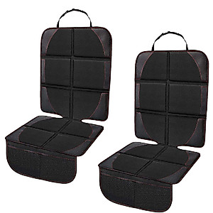 Car Seat Protector For Baby Infant Carseats - Automotive Backseat Protector Mat to use Under Child Car Seat Bases as Leather Upholstery Seats Covers or Back Carseat Protectors - Interior Accessories