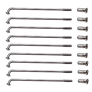 LUOSHUAI Bike Spokes 36Pcs 60-305mm 12G Electric Bicycle Bike Spokes High Strength Steel Spokes for E-Bike Mountain Road Bike Wheel Spokes Bike Parts Spokes (Size : 155mm)