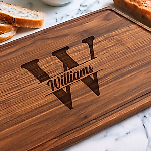 Refine Kitchenware Extra Large Walnut Personalized Cutting Board | Monogrammed Walnut Cutting Board, Christmas Gift, Anniversary Gift, 100% Made In The USA