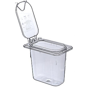 Carlisle FoodService Products 3068807 Plastic Food Pan, 1/9 Size, 6 Inches Deep, Clear (Pack of 6)