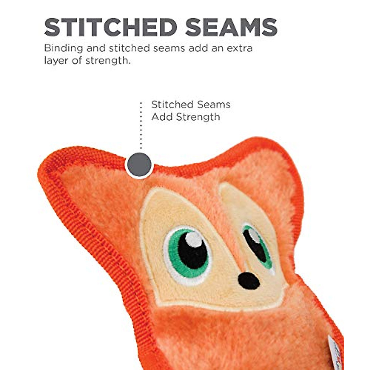 Outward Hound Invincibles Mini Fox Plush Dog Toy, XS