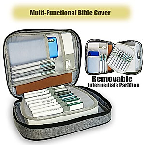 Bible Cover Large Carrying Book Case Multi-Functional Bible Case Stationery Pencil case Bible Organizer