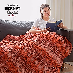 Bernat Blanket Ombre Ocean Teal Ombre Yarn - 2 Pack of 300g/10.5oz - Polyester - 6 Super Bulky - 220 Yards - Knitting/Crochet