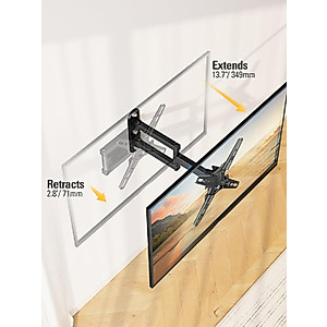 Mounting Dream UL Listed TV Mount Swivel and Tilt for Most 13-42 Inch TVs, Full Motion TV Wall Mount Bracket with Articulating Arm, Max VESA 200x200mm, Loading 50 lbs, MD2465