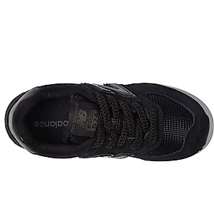 New Balance Boy's 574 Core Lace-Up Sneaker, Black/Black, 4 Big Kid