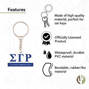 Desert Cactus Sigma Gamma Rho Keychain Decorative PVC Material Durable and Lightweight Great for Gifts and accessories (PVC Keychain Letter Name)