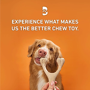 BetterBone - All-Natural, Nylon-Free Dog Chew Toys - Hard Density - Ideal for Strong to Aggressive Chewers - Non-Toxic, Promotes Dental Health, Splinter-Resistant, Sustainably Made
