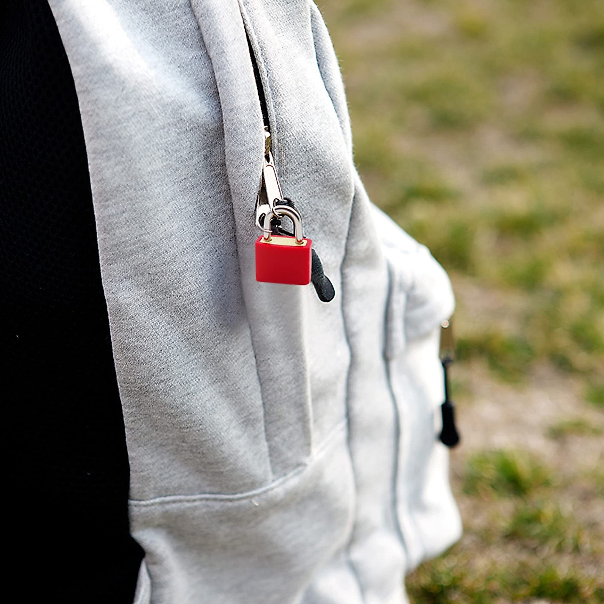 Cinvo 6 Pcs Metal Padlocks with Keys Suitcase Locks Colorful Mini Locks for Suitcase Schoolbags Backpack Luggage Gym Diary Jewelry Box (Solid Brass Lock Coated with ABS to Resist Rust, 1.2×0.9Inch)