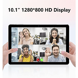 Android Tablet, 10.1 inch Android 13 Tablets 6GB RAM 64GB ROM 1TB Expand, 1280x800 IPS HD Touchscreen,6000mAh Battery, Bluetooth, Dual Camera, GMS, WiFi (Black)