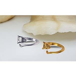 MUSEUM REPRODUCTIONS Egyptian Bastet Cat Ring - Adjustable