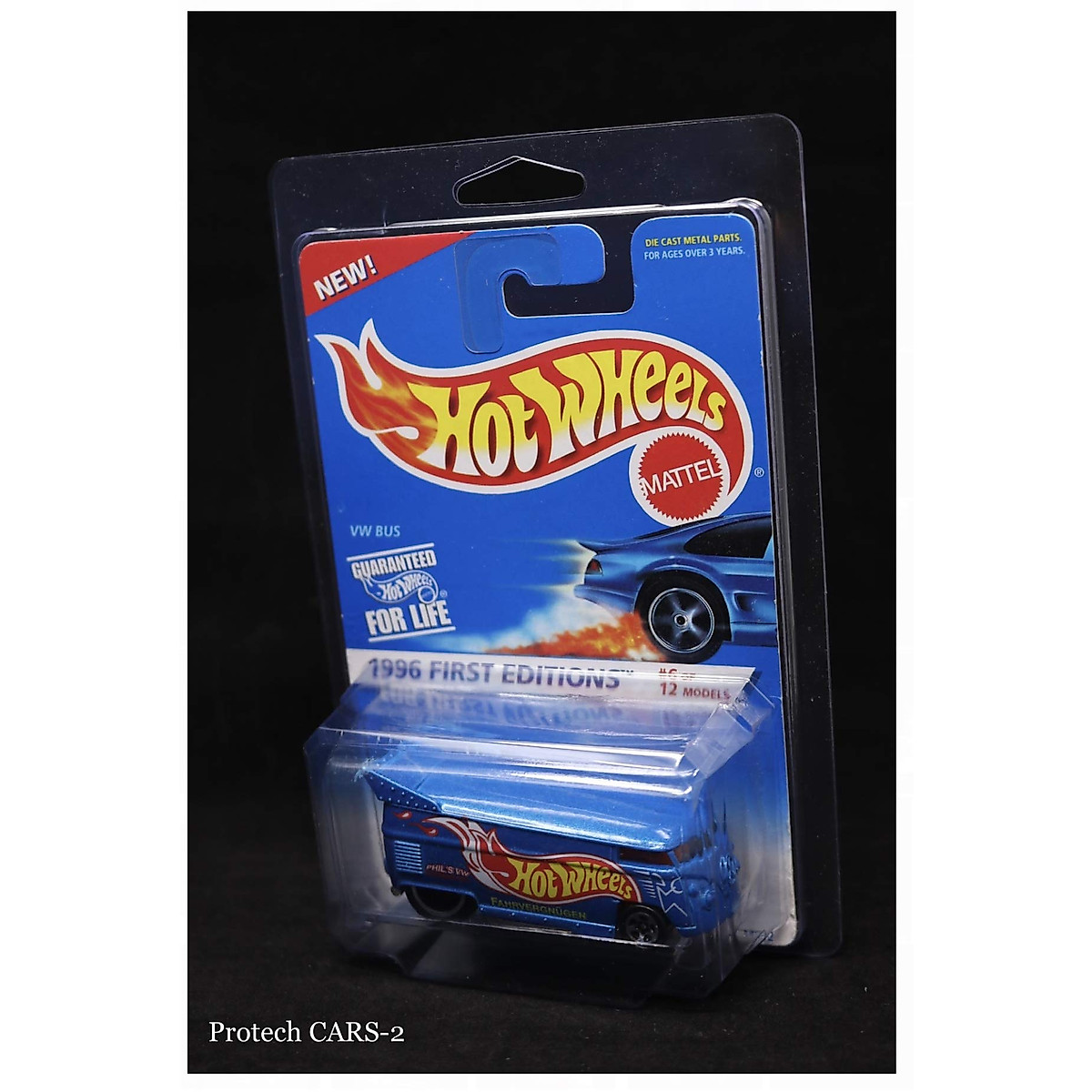 Protech SSCARS-2 Storage/Display Space Saver Car Case for Carded Hot Wheels, 4.25" W x 6.5" H x 1.25" D, 25-Pack