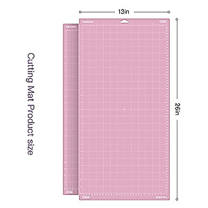 RIZEE FabricGrip Cutting Mat for Cricut Maker/Explore Air 2/Air/One (12"x24" 3 Mats) Adhesive Sticky Pink Quilting Cricket Replacement Cut Mats