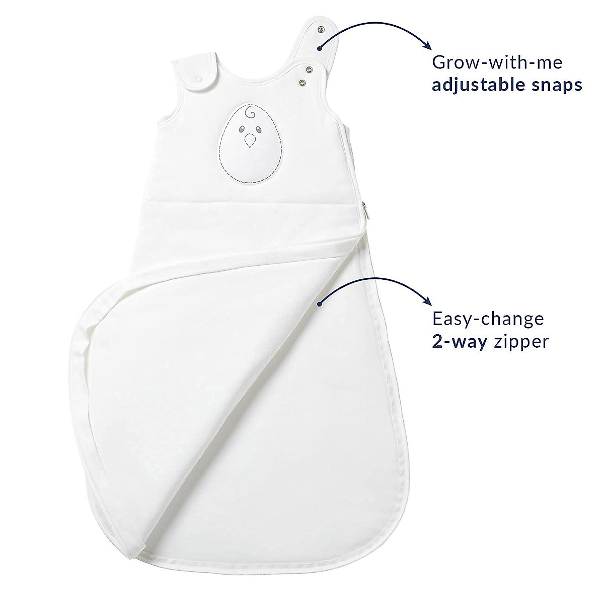 Nested Bean Zen Sack® 2-Pack | Infant Sleep Sacks | Baby 0-6M | TOG 0.5 (Classic) & 2.5 (Winter) | 100% Cotton | Eases Transition After Swaddle | Aids Self-Regulation | 2-Way Zipper | Machine Washable