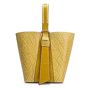 ZLXDP Women's Leather Handbags Women's Bucket Tote Bags Shoulder Messenger Bags (Color : D, Size