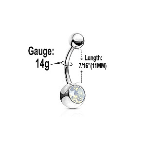 BodyJewelryOnline 12 Random Belly Navel Rings 316L Surgical Steel comfortable and long lasting 14 Gauge - 7/16 inche (11MM) Piercing Jewelry - Sold as a pack of 12