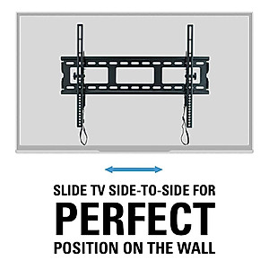 Sanus Universal Low Profile Tilt TV Wall Mount for 37" - 80" LED, LCD & Plasma TVs, Eliminates Glare with 10º of Tilt & Post-Install Adjustments - 3 Step Install - Safety Certified - MLT14-B1