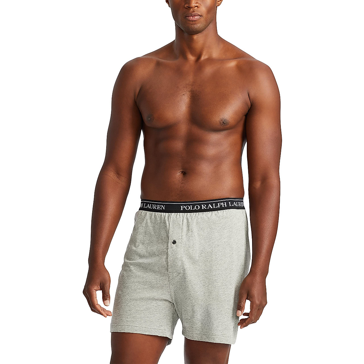 POLO RALPH LAUREN Classic Fit w/Wicking 3-Pack Knit Boxers Andover Heather/Madison Heather/Black SM