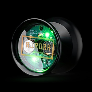 Light Up Yoyo with Extra Battery, MAGICYOYO Y02 Aurora Professional Unresponsive Yoyo with Yoyo Glove, Yoyo Bag, 12 Yoyo Strings - Green Light