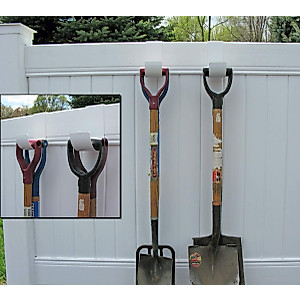 MIDE Products Aluminum Slip-on Fence Hooks, 2-06-WHITE, Pair